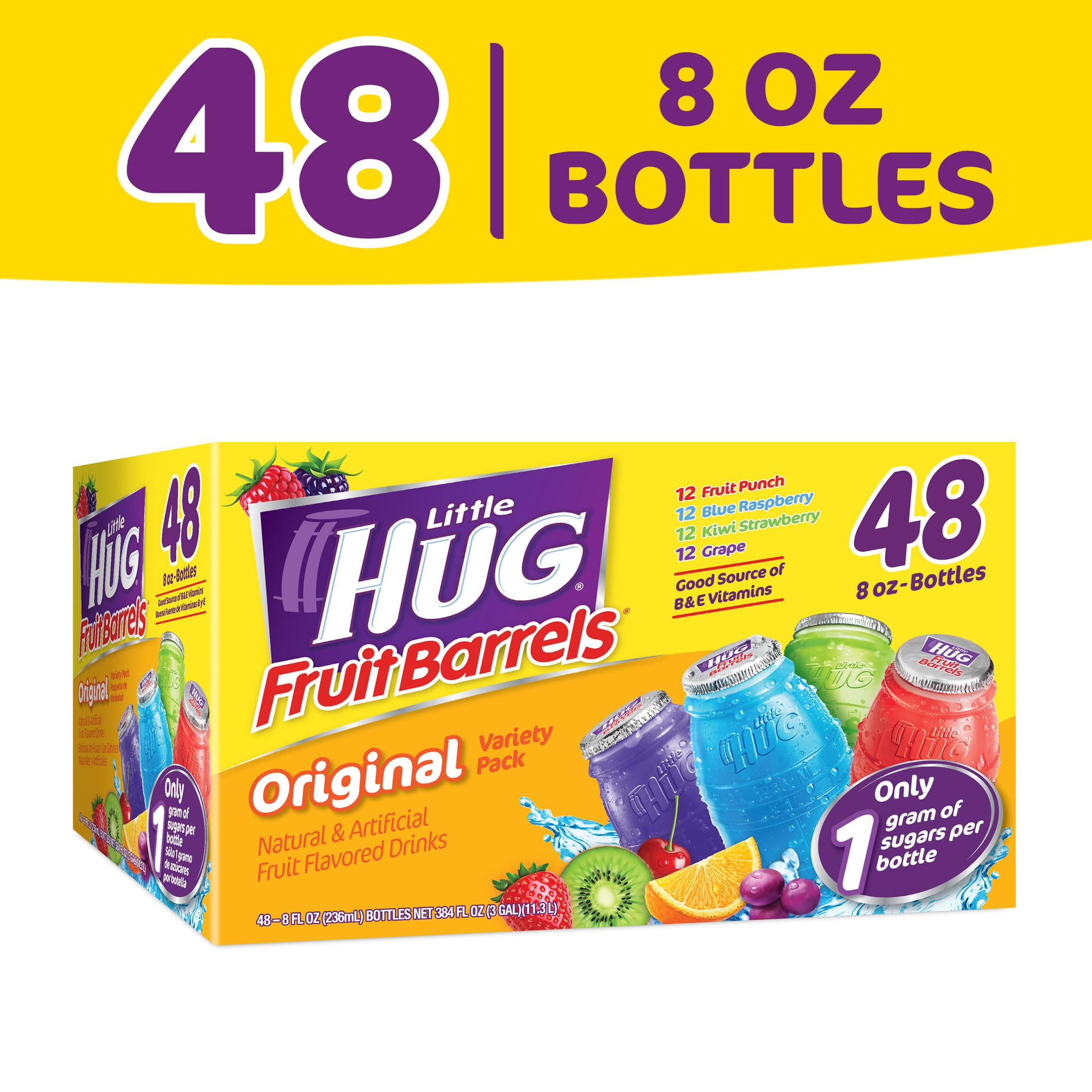 Little HUG Fruit Barrels, Original, Kids Drinks Variety Pack, 48 Count ...