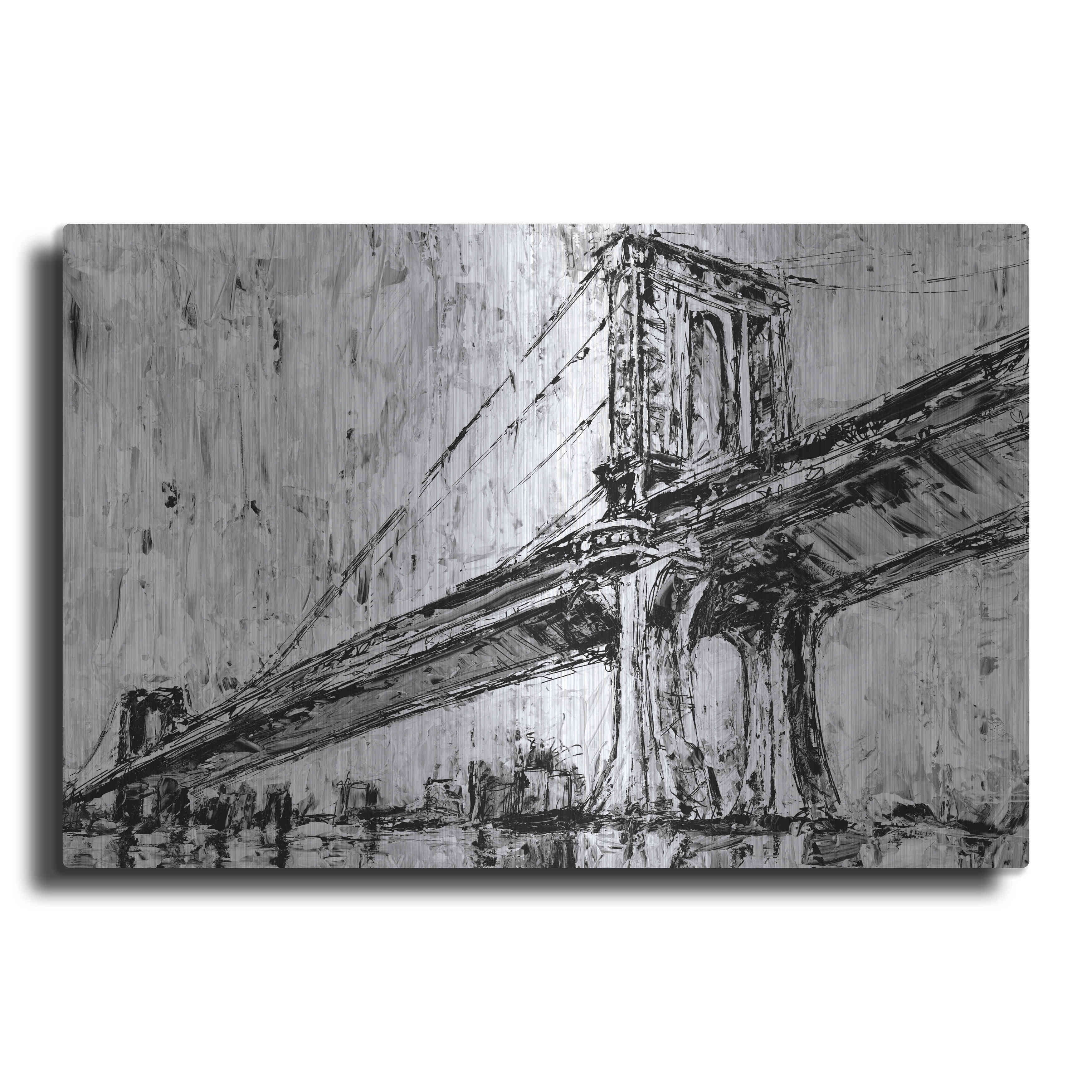 Luxe Metal Art 'Iconic Suspension Bridge I' by Ethan Harper, Metal Wall ...