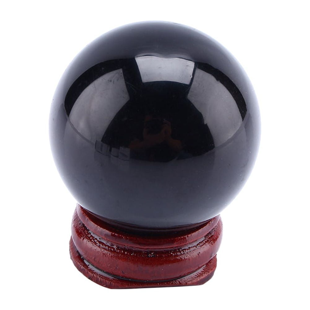 Click here for Amonida 40mm Natural Obsidian Sphere Black Rare Ba... prices