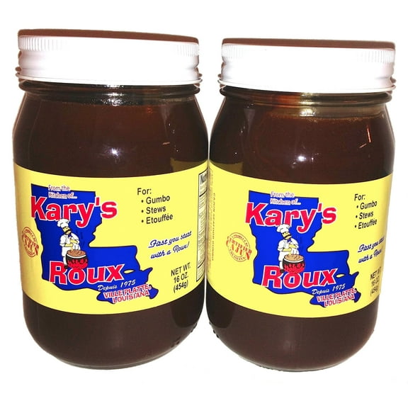 Kary's Roux Original Dark Cajun Style 16 oz Jar for Gumbo Stews and ...