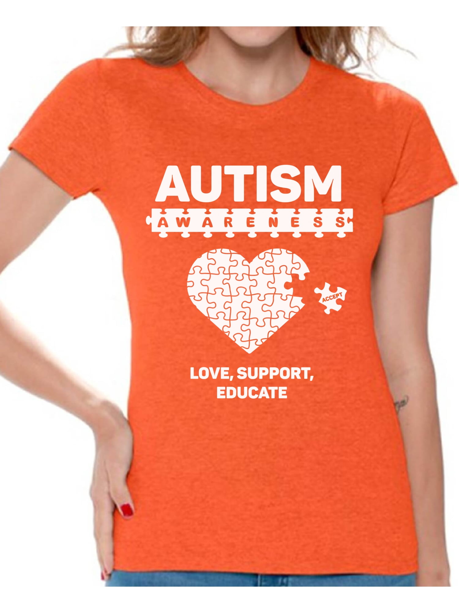 Awkward Styles Women's Autism Awareness Shirt Love Support Educate ...