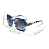 FEISEDY Polarized Women Square Sunglasses Sparkling Composite Shiny Frame B2289 - Walmart.com