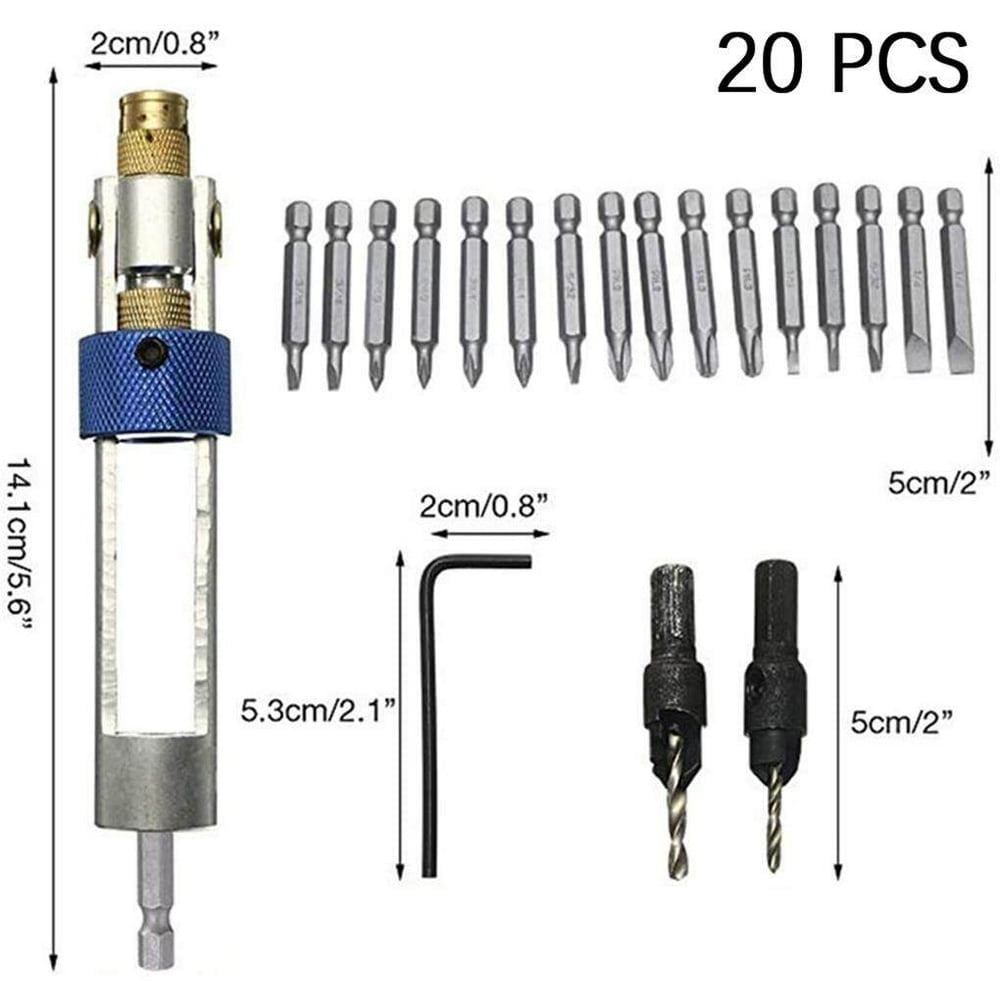 PENGXAING 20 Pcs Embout de Perceuse à Interchange HSS Tournevis Flip ...