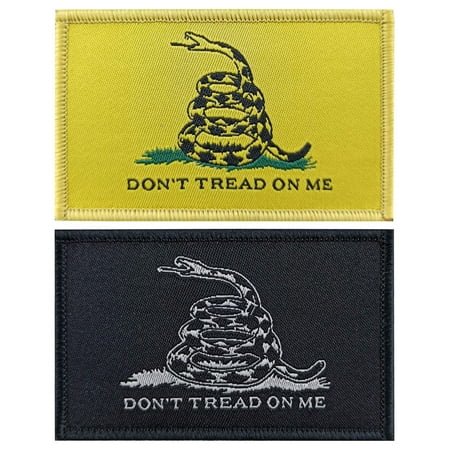 JBcD 2 Pack gadsden Flag Patch Dont Tread On Me Flags Snake Tactical Patch Pride Flag Patch for ...