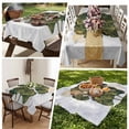 Abstraction Almond Leaves Table Cloth 52x70in, Waterproof Rectangle ...