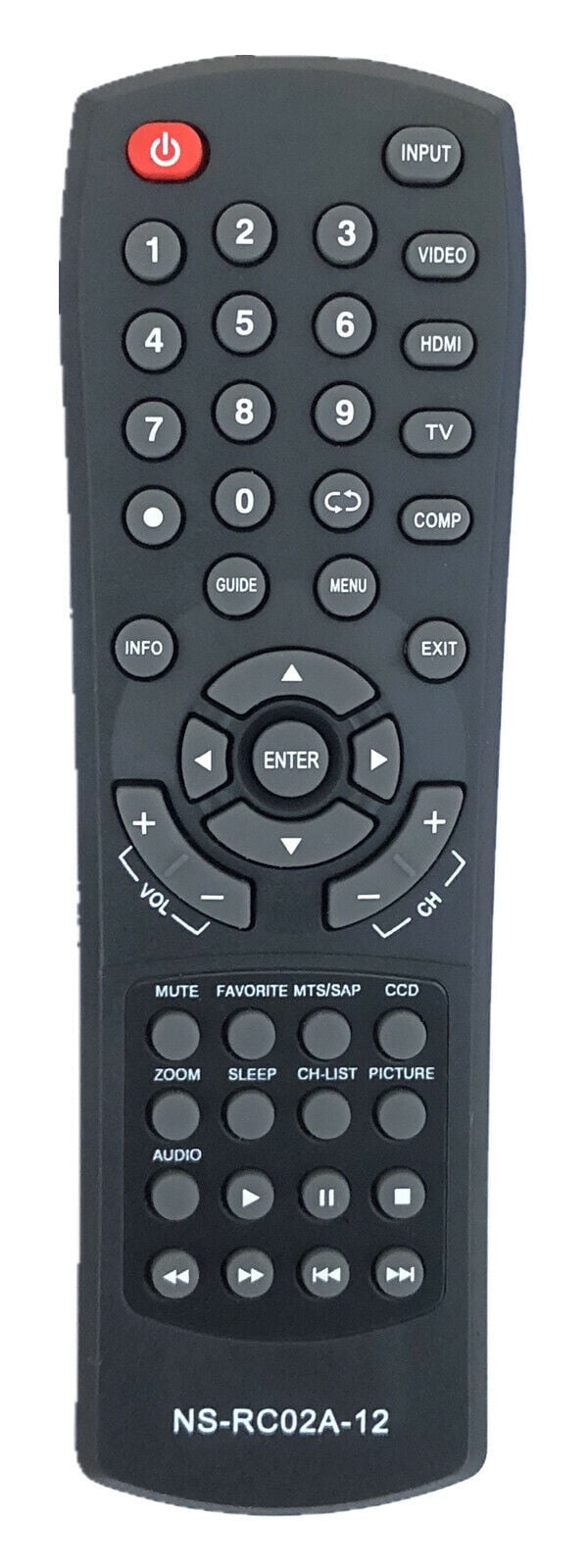 Remote NS-RC02A-12 for INSIGNIA TV NS-55L780A12 NS-46E790A12 - Walmart.com