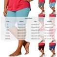 Costeam Womens Plus Size Solid Color Five Points Tight Shorts Elastic ...
