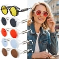 Agiufgs Steampunk Sunglasses Polarized Lenses, Block Uv Rays and Reduce ...
