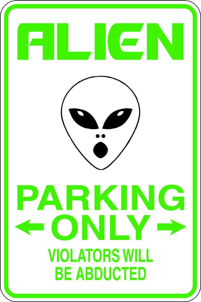 Design With Vinyl Home Wall Decals Alien Parking Motivational Wall ...
