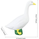 Goose Statue, Large White Geese Garden Statues, Resin Porch Goose Wild ...