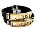 Jesus Bracelet Stainless Steel With Water Resistant Silicone Band ...