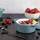Kook 4-Pc Mini Cocotte Casserole Dish with Lid Stoneware Kitchen Set ...
