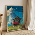 Affixzi Retro Japanese Train Station Wall Art, Nostalgic Coastal Scene ...