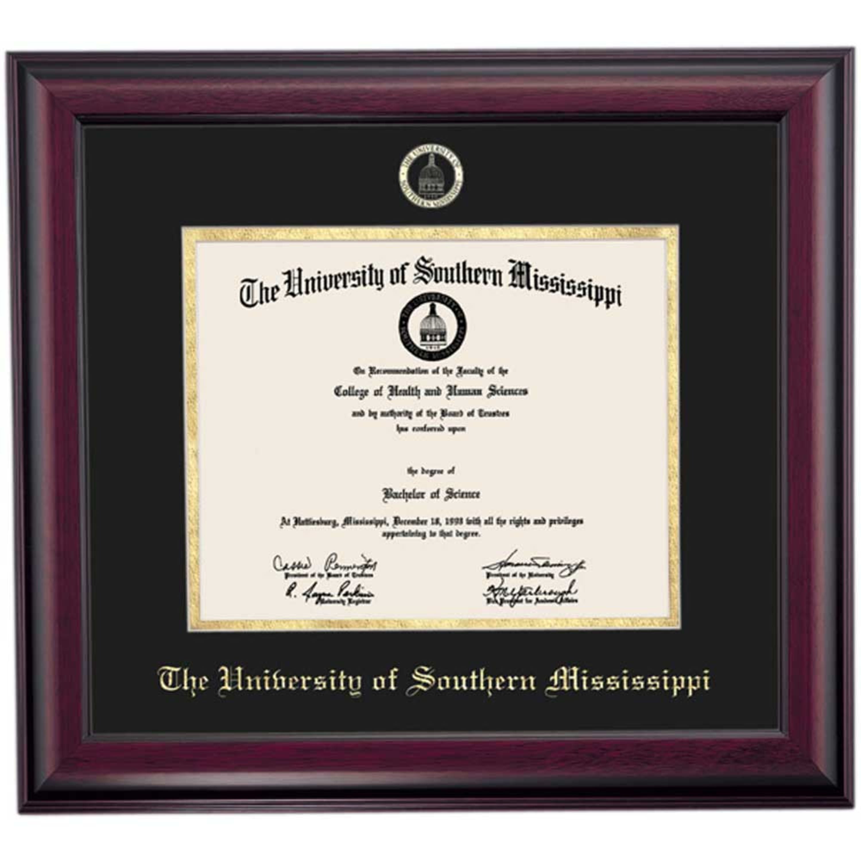 OCM Diploma Frame for The University of Southern Mississippi, 16" x 18 ...