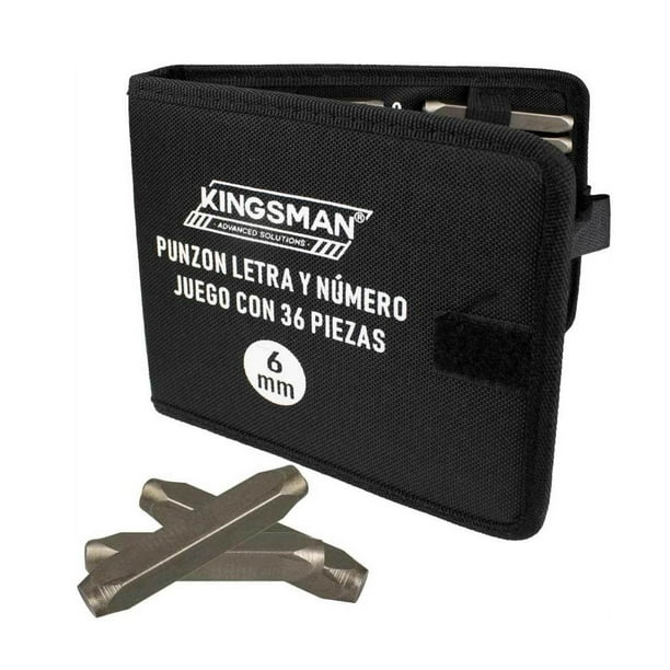 Punzones de Letras y Numeros Kingsman Madera y Lamina 6mm Estuche 36 Pzas | Walmart en línea