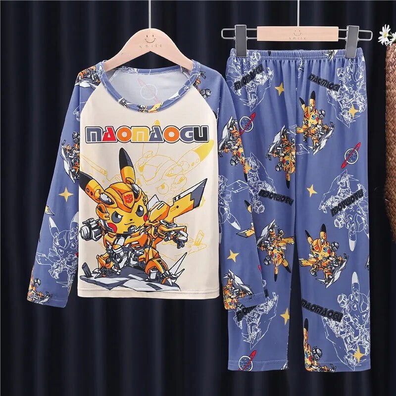 Pijamas de Pokémon para niños, ropa de dormir de manga larga, modelos ...