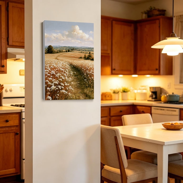 Wallume Store Vintage Country Golden rice fields and wildflowers ...