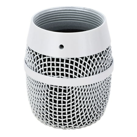 Ball Head Mesh Microphone Grille, White Anti Dent Microphone Head ...