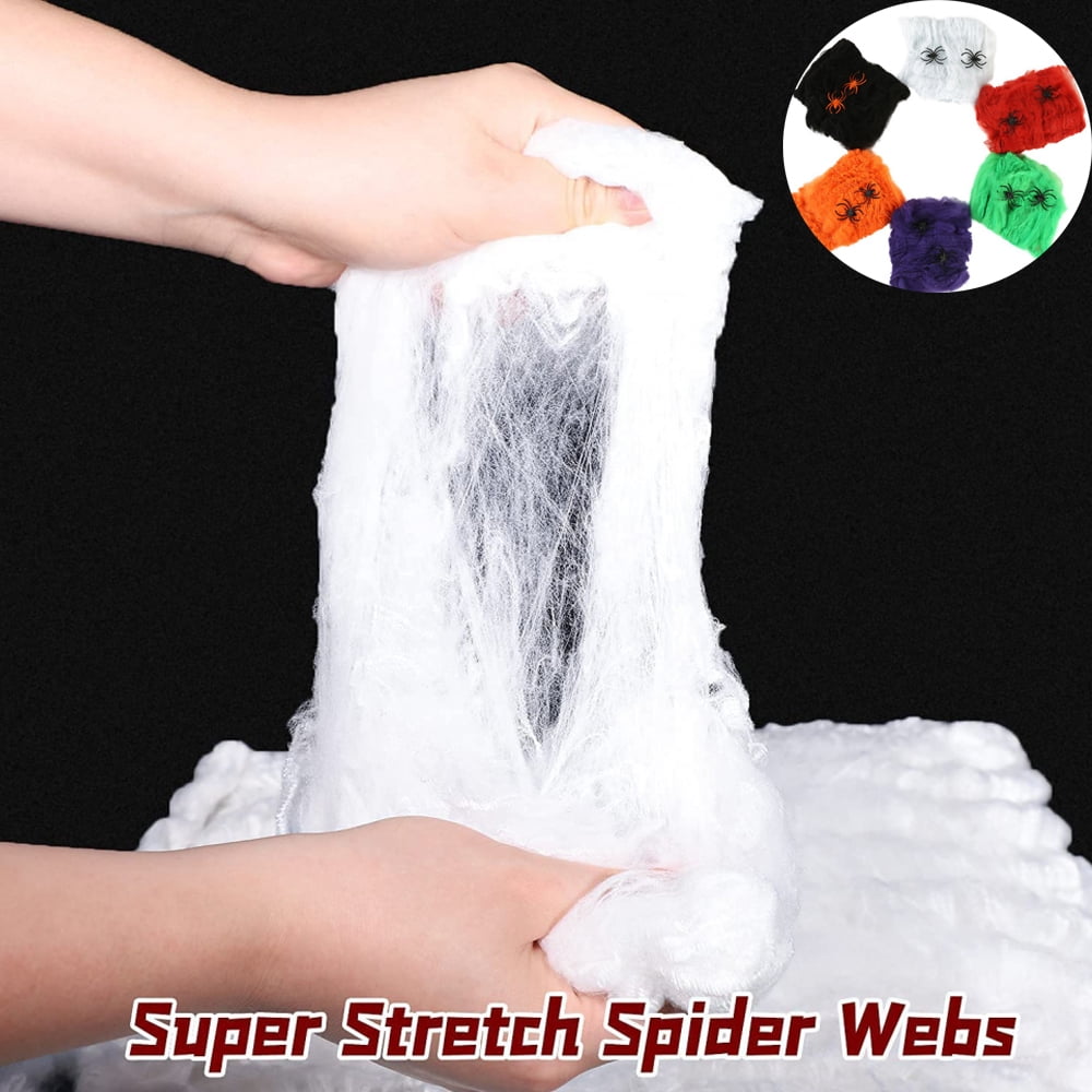 660 sqft Spider Webs Halloween Decorations Bonus with 20 Fake Spiders ...