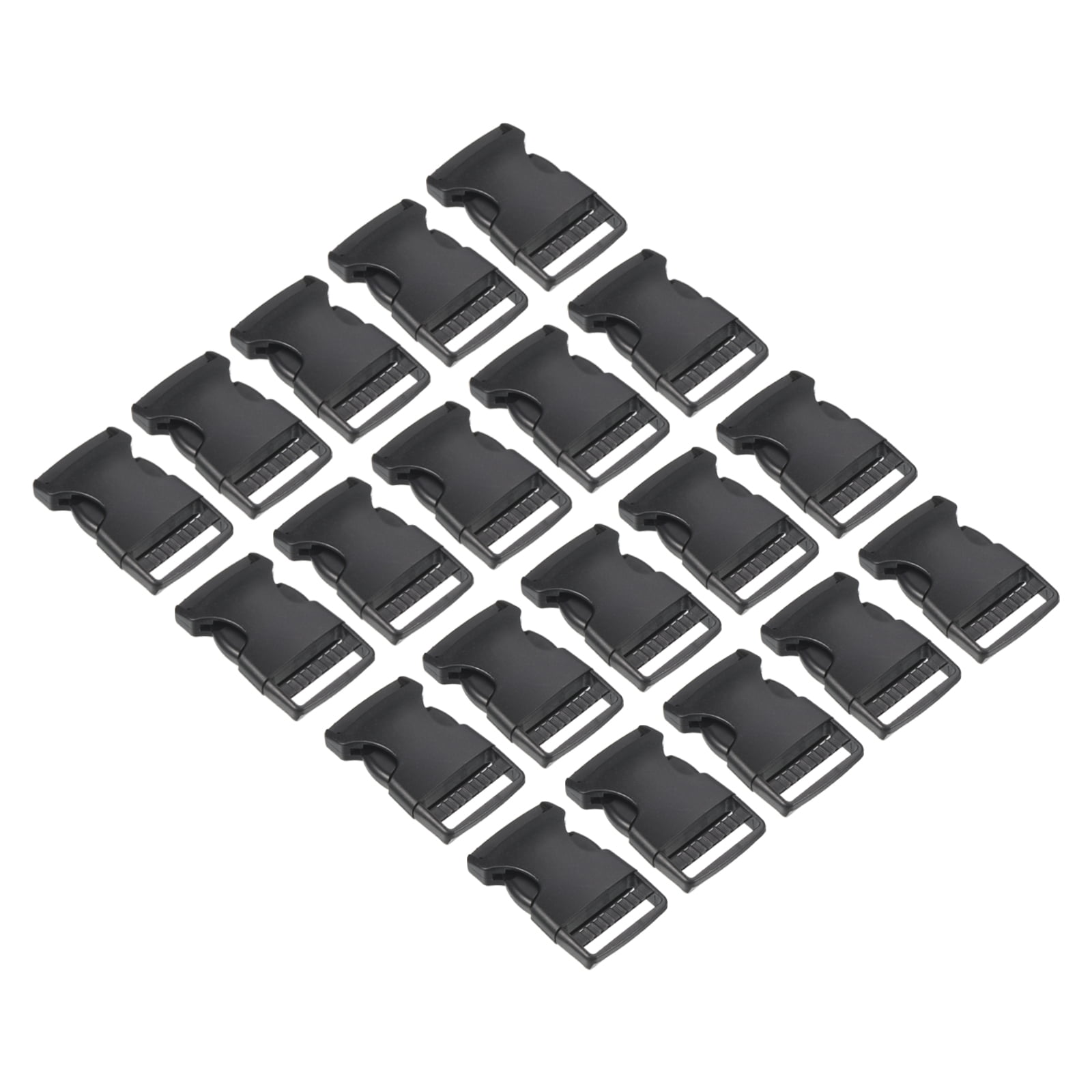 Uxcell Plastic Buckles 40 Pack Quick Side Release Clips Black 25mm ...