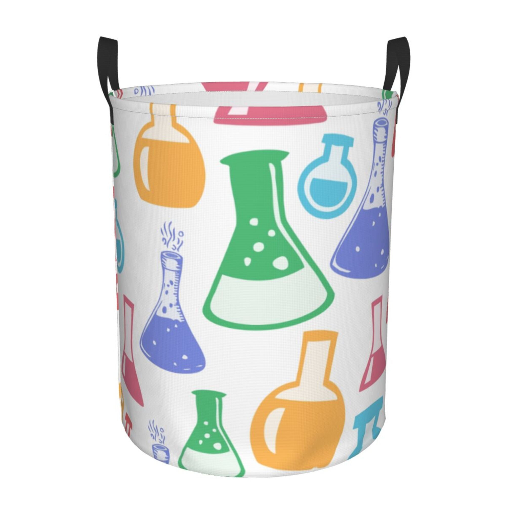 LNWH Laundry Basket, Chemical Flask Print Pattern Foldable Laundry ...