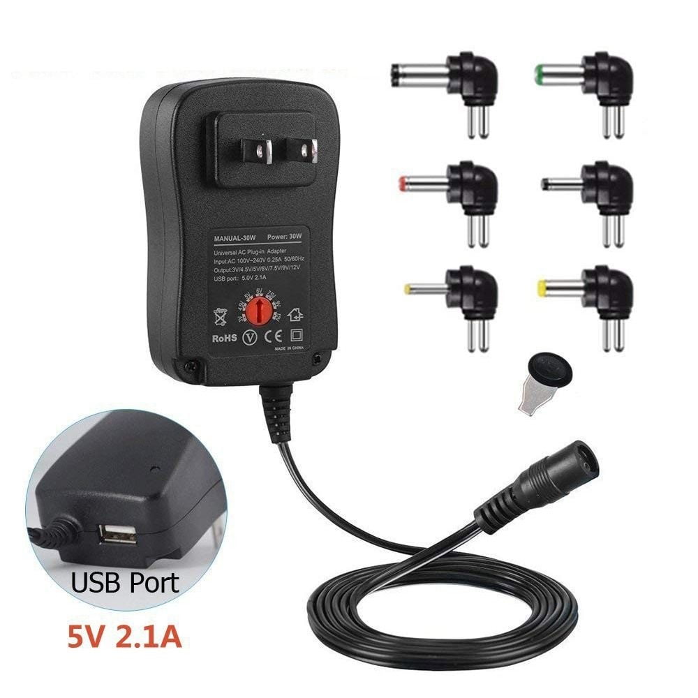 Multifunction Charger 3-12V Adjustable AC/DC Power Adapter Power Supply ...