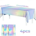 NiHome 4-Pack Iridescent Tablecloths, 54.8x109.6in, Party/Wedding ...