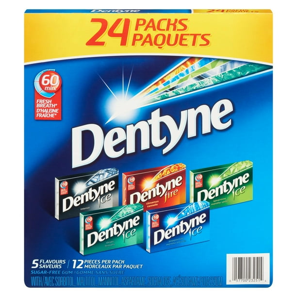 Dentyne Ice Assorted Sugar Free Gum, 24 Pack (12 Pieces Per Pack), 24 Pack - Walmart.ca