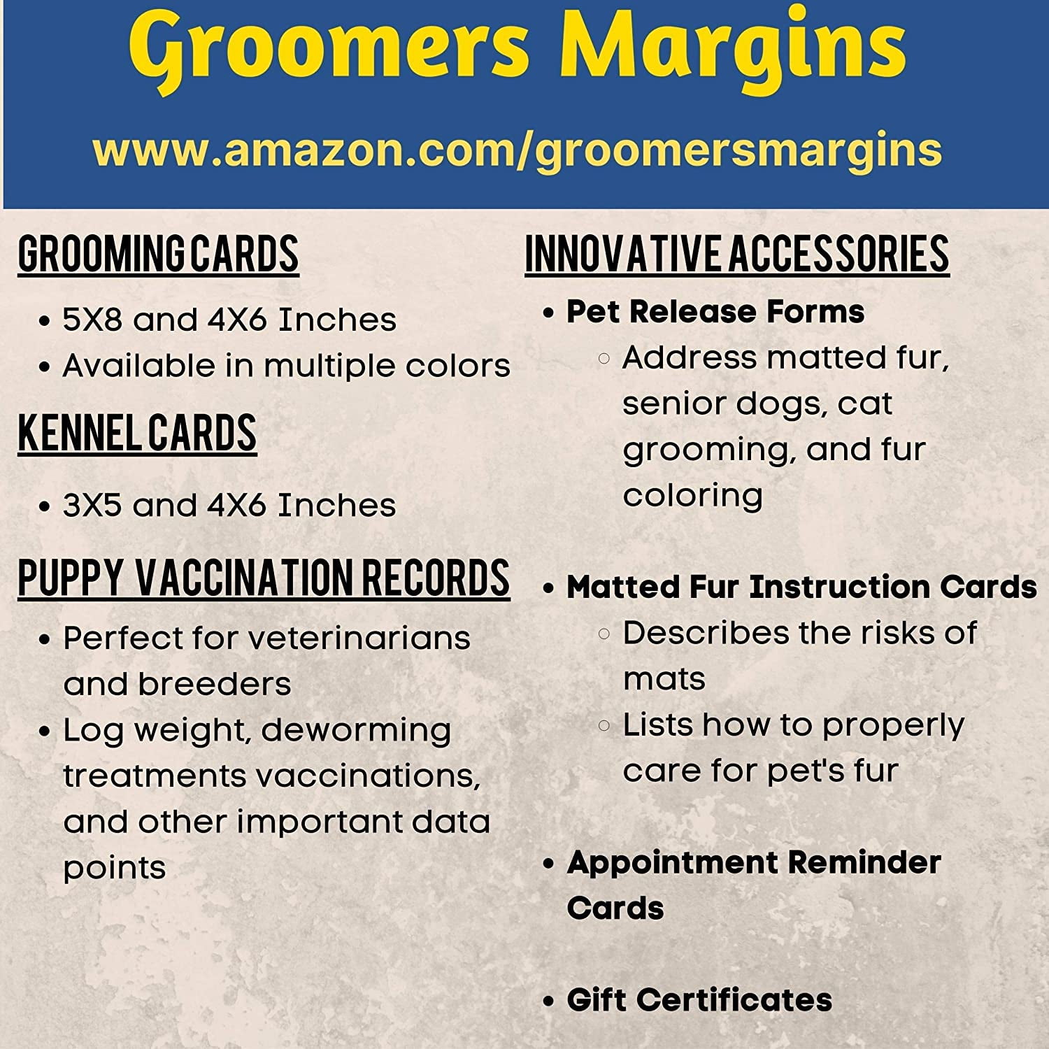 Dog Grooming Appointment Cards
