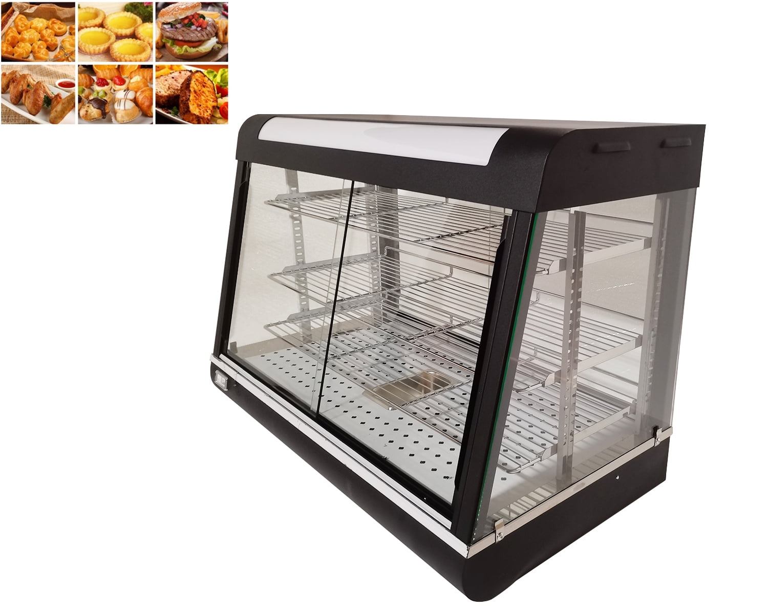 INTSUPERMAI Electric 35 inch Food Warmer Showcase Display Insulation ...
