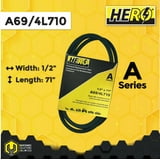HERO® 1/2 inch x 71 inch Aramid Kevlar Lawn Mower Belt Replacement For ...