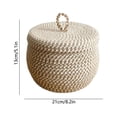 AYktou Round Storage Baskets with Lids, Cottons Rope Woven Storage ...