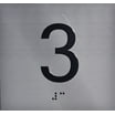 Star 1 (Star 1ST) Elevator Jamb Plate Sign with Braille and Raised ...
