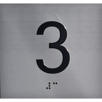 Star 1 (Star 1ST) Elevator Jamb Plate Sign with Braille and Raised ...