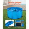 KFFKFF Portable Fish Pond, 818 Gal Volume Above Surface Fish Habitat ...