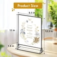 8.5x11 Picture Frame Black Acrylic Sign Holder Double-Sided Display ...