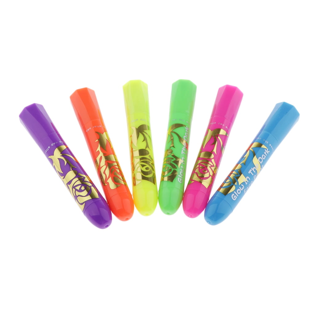 Click here for Milaget 6x Neon Glow In Dark Face Paint Crayon Mak... prices