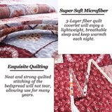 3-Piece Queen Patchwork Quilt Set, Microfiber, Lightweight, All Season ...