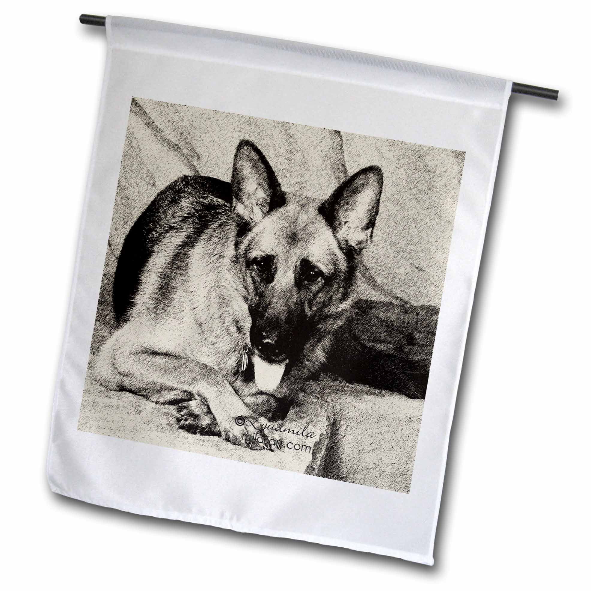 3dRose German Shepherd - Garden Flag, 12 by 18-inch - Walmart.com