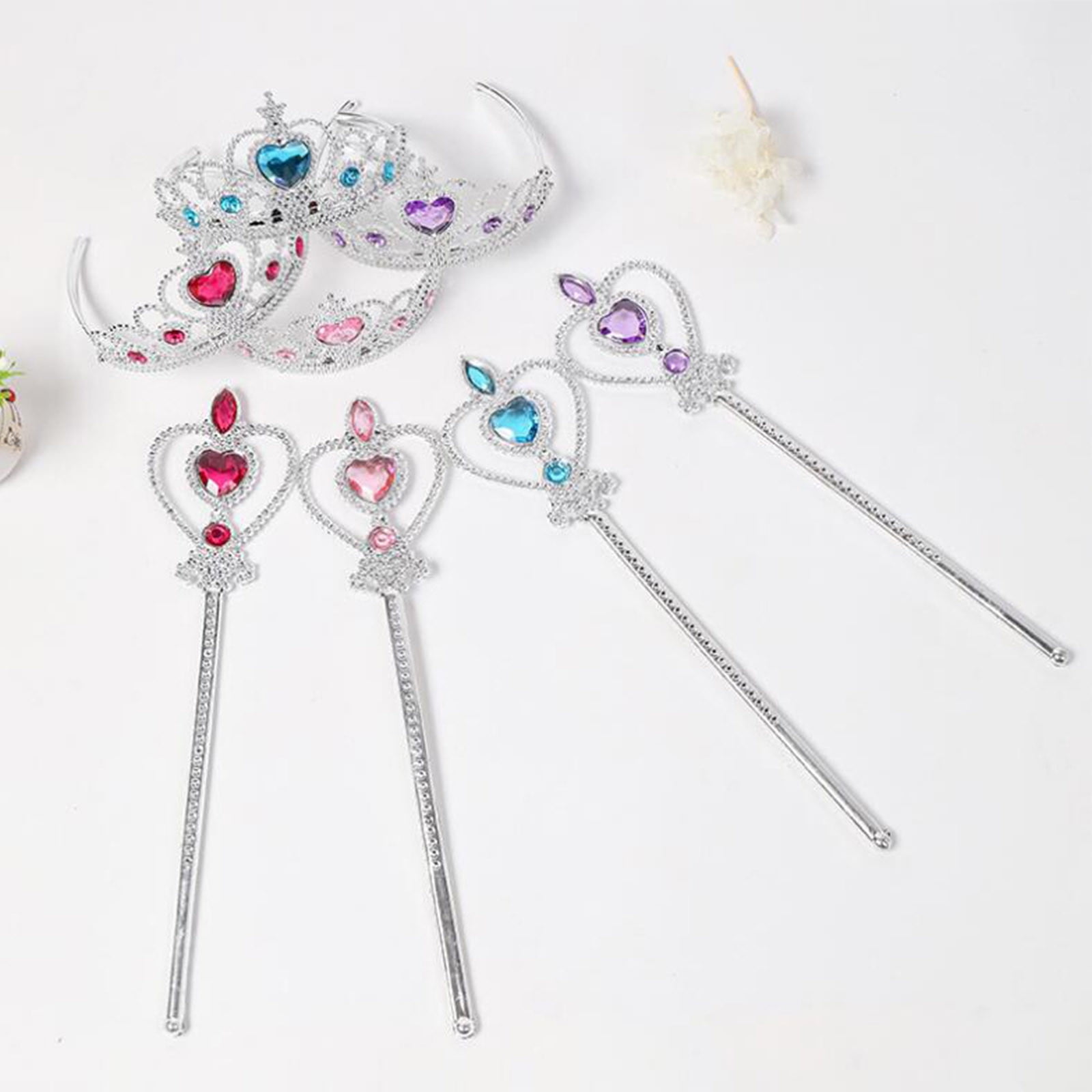 Buy Gift Set Children'S Plastic Crown Tiara Sorcery Scepter Sets ...