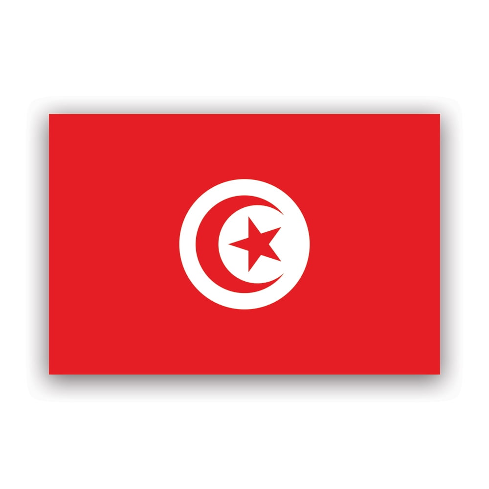 Tunisian Flag Sticker Decal - Self Adhesive Vinyl - Weatherproof - Made ...