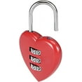 3 Digit Combination Padlock, 3mm Shackle, Zinc Alloy Lock Heart Shaped ...