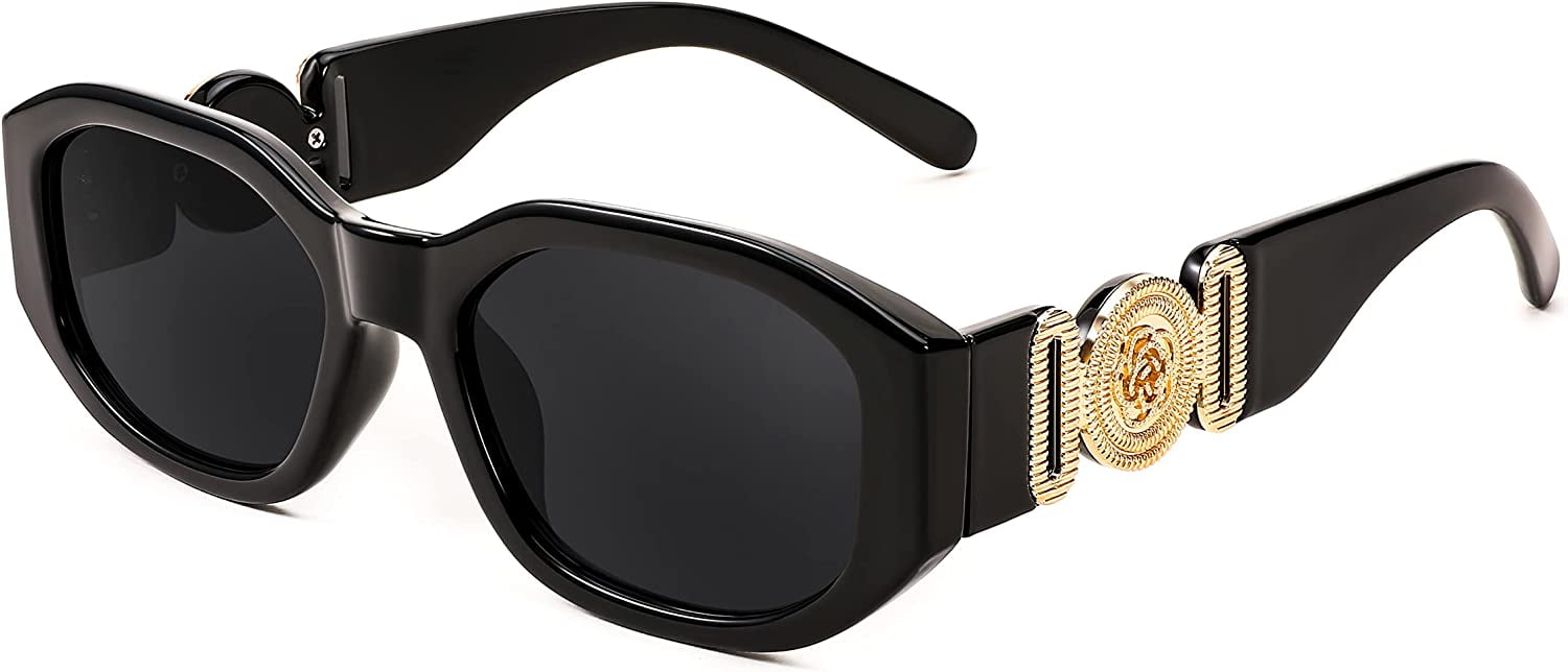 FEISEDY Small Square Sunglasses for Women Men Vintage Trendy Irregular ...