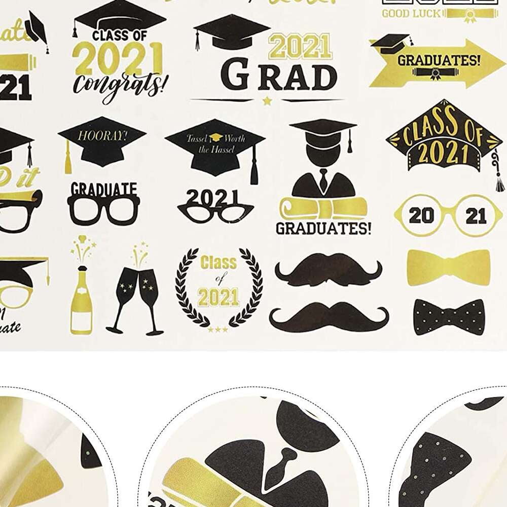 Crday 8 Sheets Graduation Theme Tatto Stickers Temporary Tattoos ...