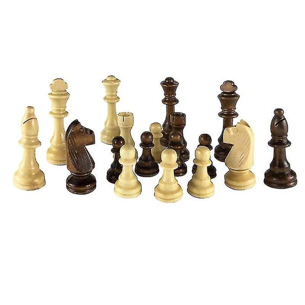 32 Pcs Wooden Chess Game Chess Pieces Set Wooden Chess Set For Table ...