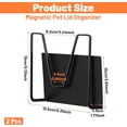 2 Pack Pot Lid Holder for Refrigerator, Magnetic Pot Lid Organizer ...