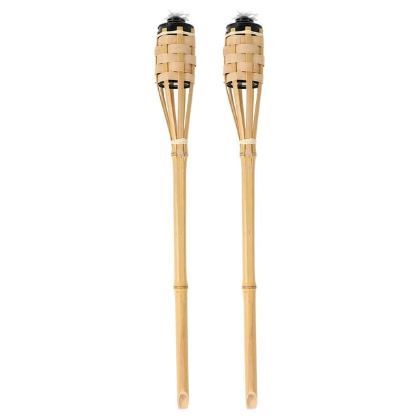 EeaseCA 2pcs Bamboo Outdoor Torch Bamboo Torch Landscape Pathway Torch ...