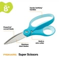 Fiskars 6-inch Kids Super Scissors, Turquoise, Ages 8 and Up, for ...