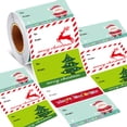 500Pcs Christmas Decorative Sticker 5x3.8cm Adhesive Wrapping Labels ...