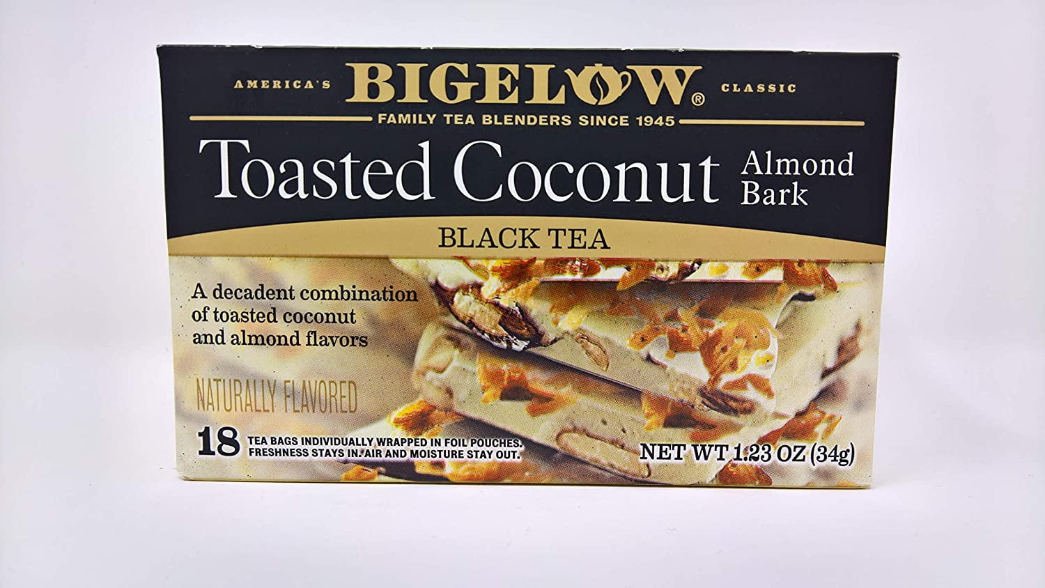 Bigelow Toasted Coconut Almond Bark 36 Tea Bags (2 boxes of 18 ...